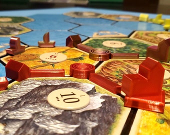 Custom 3d Printed Settlers of Catan Player Pieces unofficial - Etsy