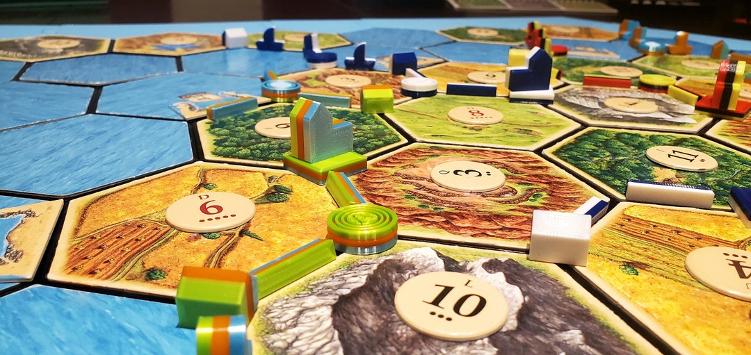 Settlers 3D Printed Layered Game Pieces - Etsy