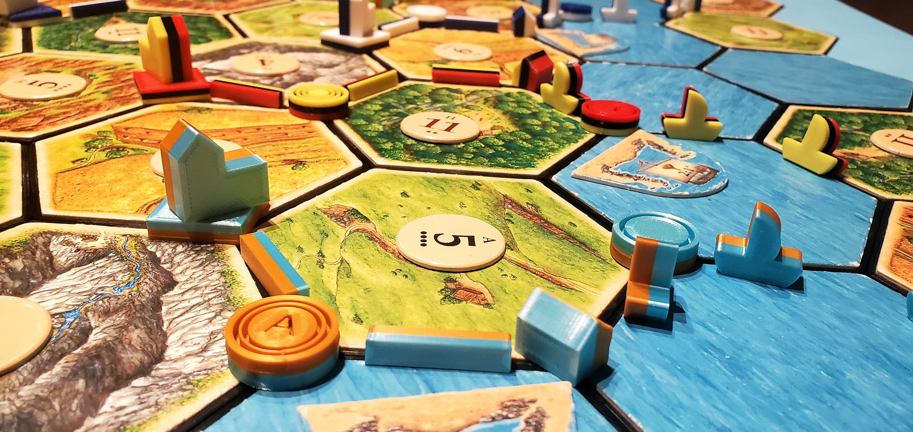 Settlers 3D Printed Layered Game Pieces - Etsy