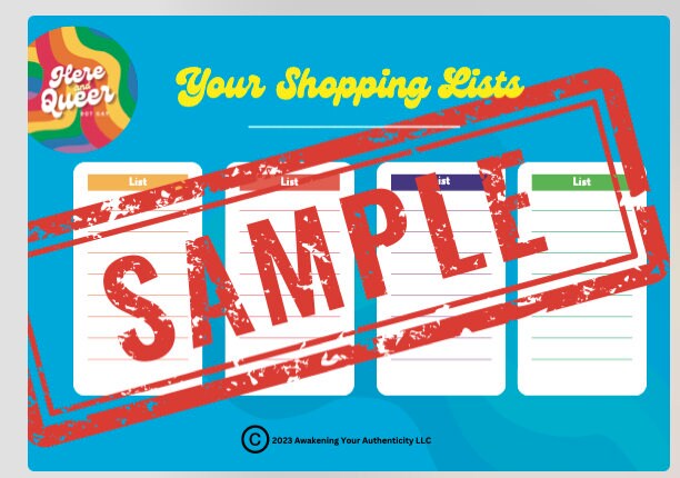 LGBTQ Meal Planner Queer Meal Planner & Shopping Lists - Etsy