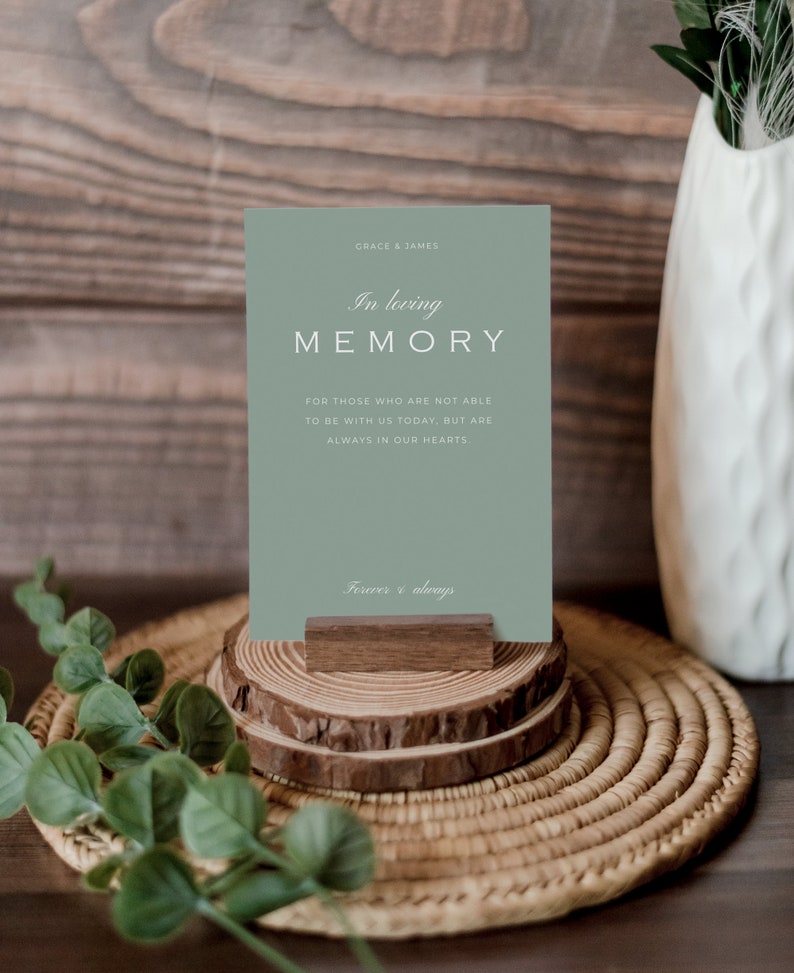 Simple in Loving Memory Sign Wedding Printable Editable in - Etsy