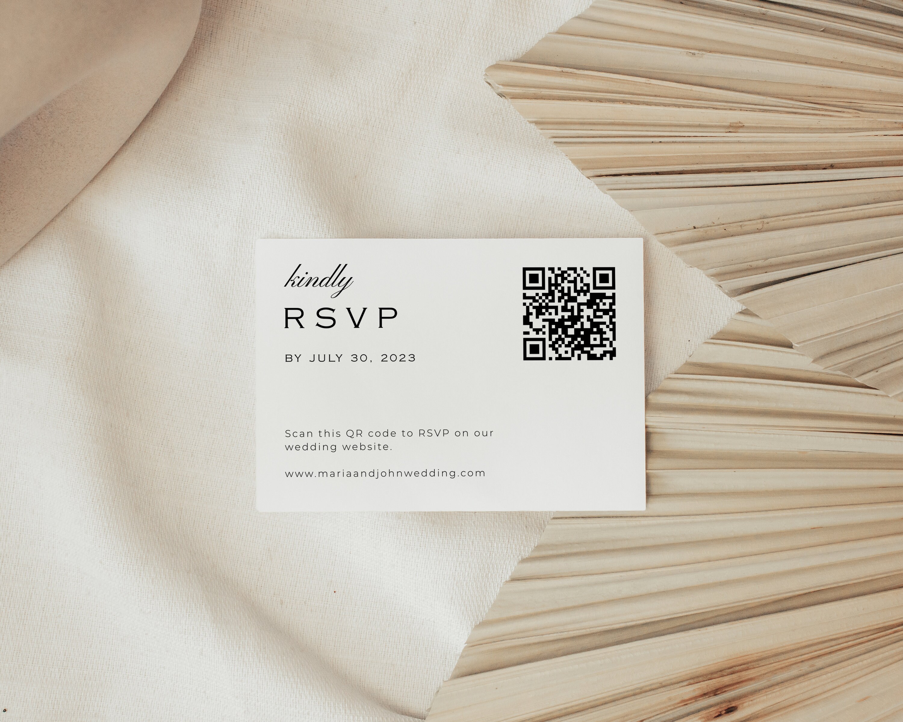Modern RSVP Card Template | Simple Wedding Response Card | RSVP ...