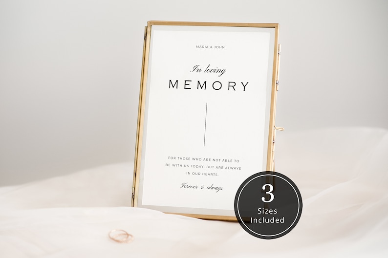 Simple in Loving Memory Sign Wedding Printable Minimalist - Etsy