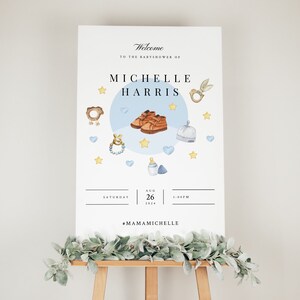 Boy Baby Shower Welcome Sign Template | Minimalist Welcome Sign | Baby ...