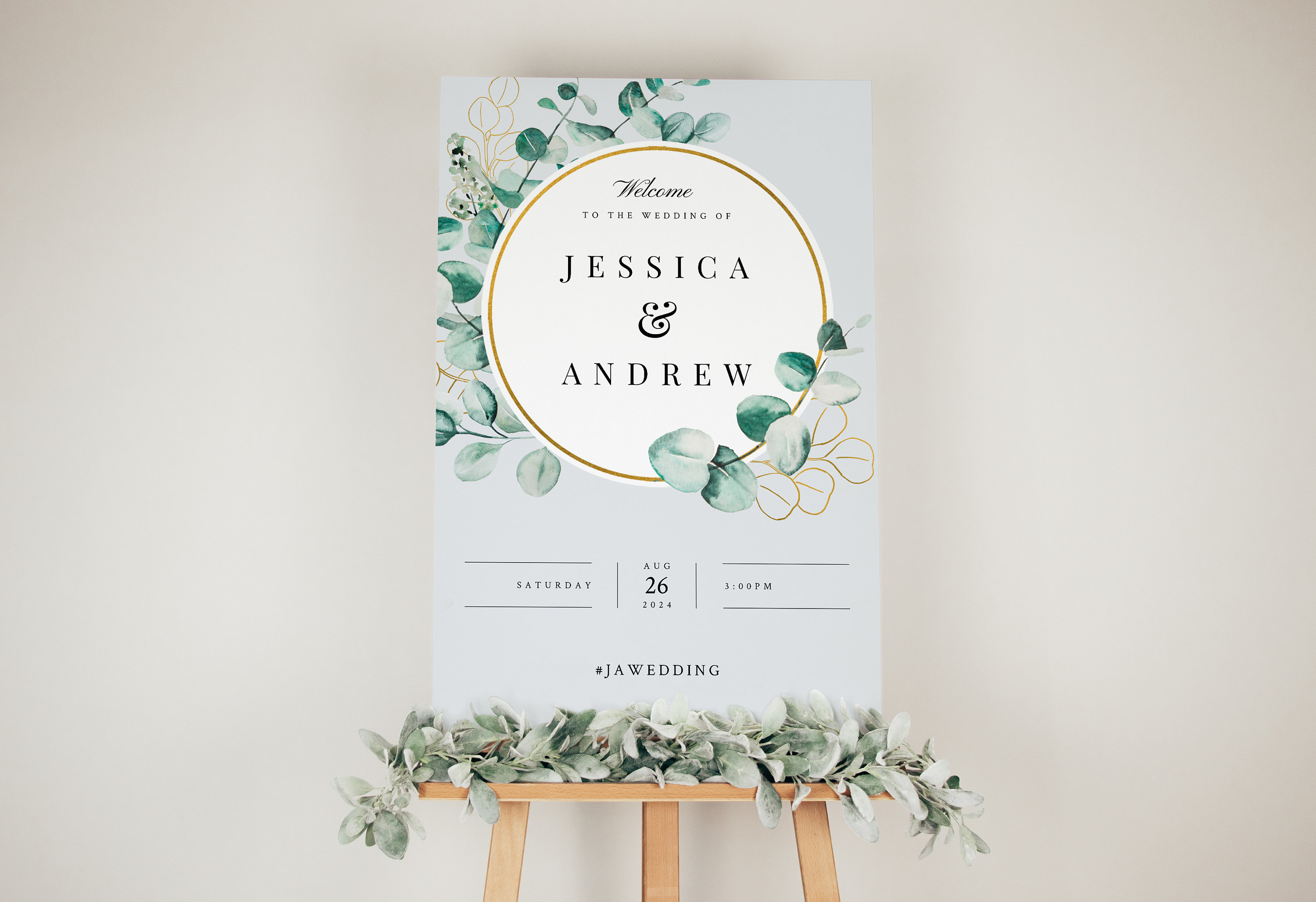 Eucalyptus Welcome Poster Greenery Wedding Welcome Sign - Etsy