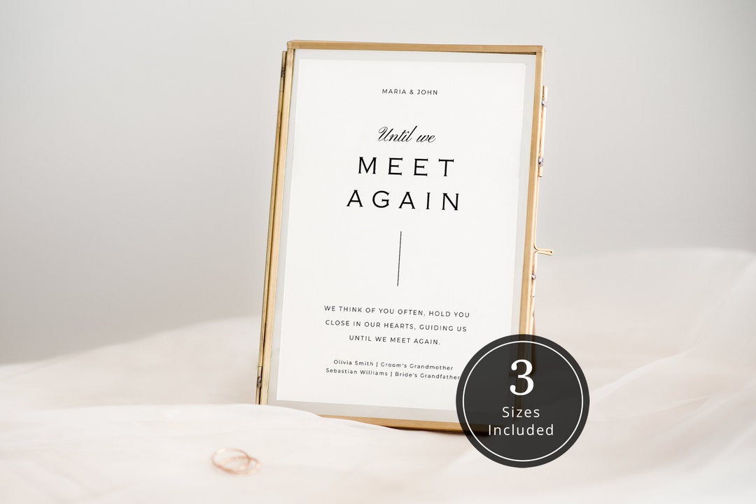 In Loving Memory Sign Wedding With Names | Loved Ones Memorial Wedding ...