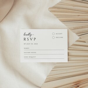 RSVP Card With Food Choices | RSVP Meal Choice Icons | Printable RSVP ...