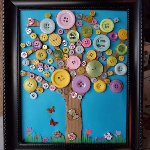 Button Tree Art - Etsy