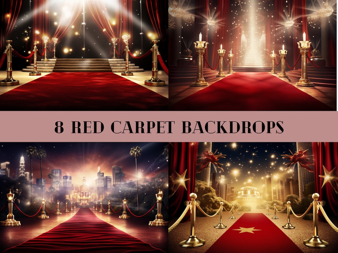 Red Carpet Digital Backdrop, Hollywood, Paparazzi, Cinema, Elegance ...