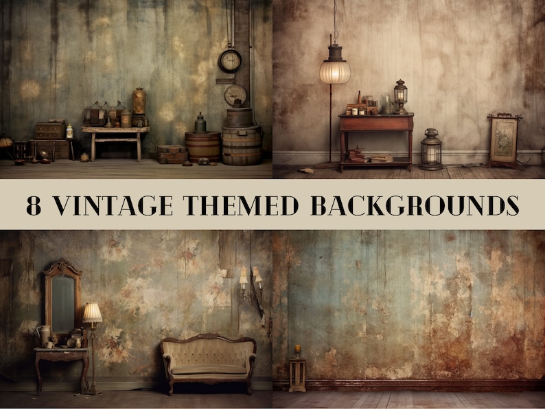 Vintage Digital Backdrop, Vintage Theme, 90s Theme, Backdrop Overlay ...
