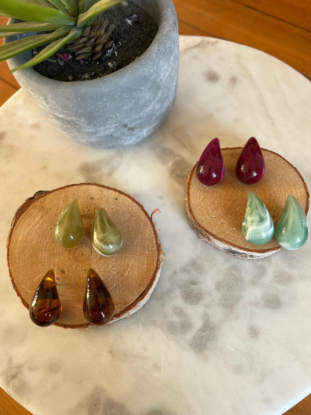 Justina Style Sezane Teardrop Dangling Earrings Lesbijouxdeprune Les ...