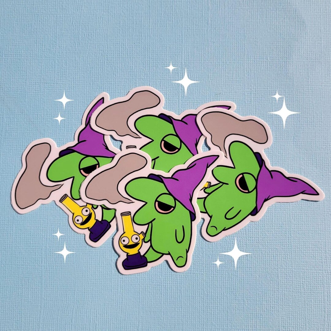 Glep With a Bong | Smiling Friends Vinyl Sticker | Cute Cartoon 420 ...