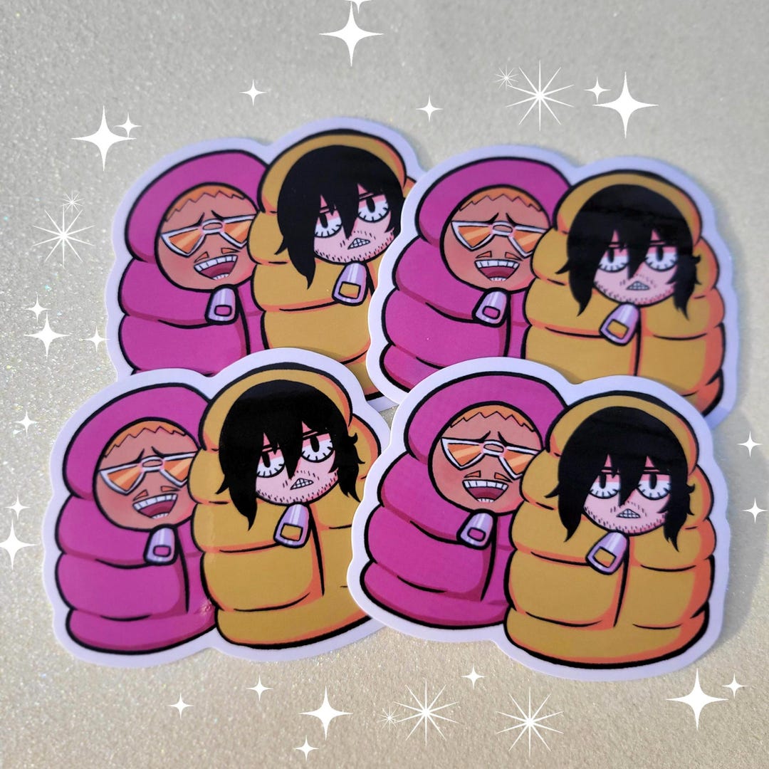 My Hero Academia Erasermic Sleeping Bag Sticker | Cute Chibi Aizawa and ...