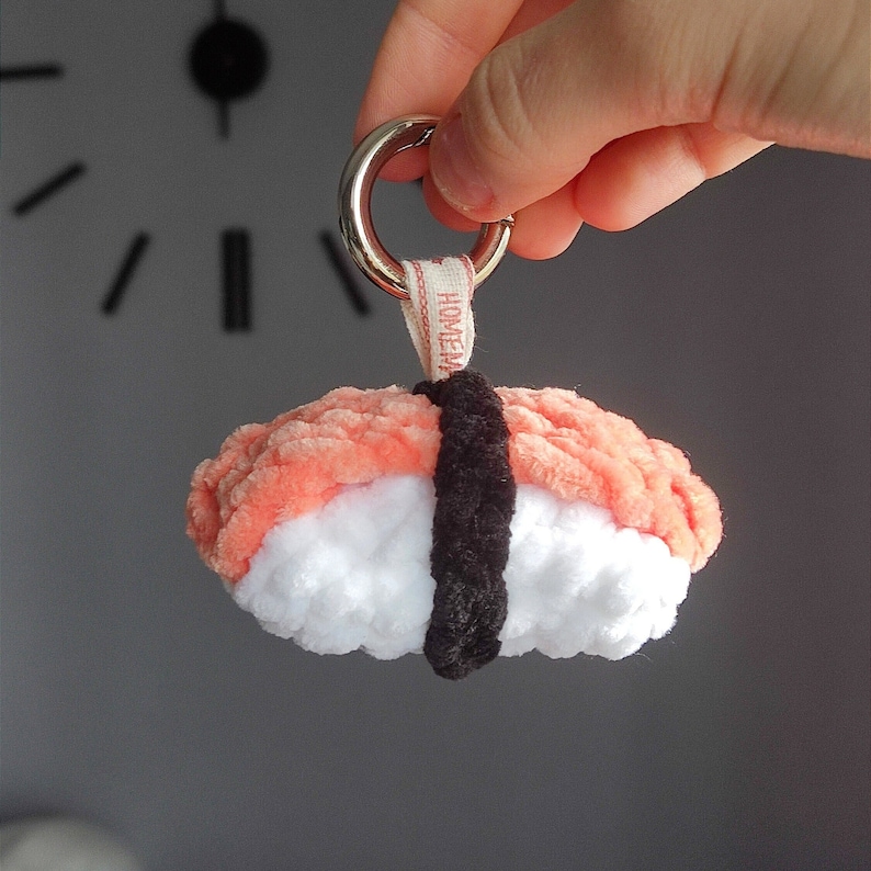 Amigurumi Crochet Sushi Keychain - Etsy