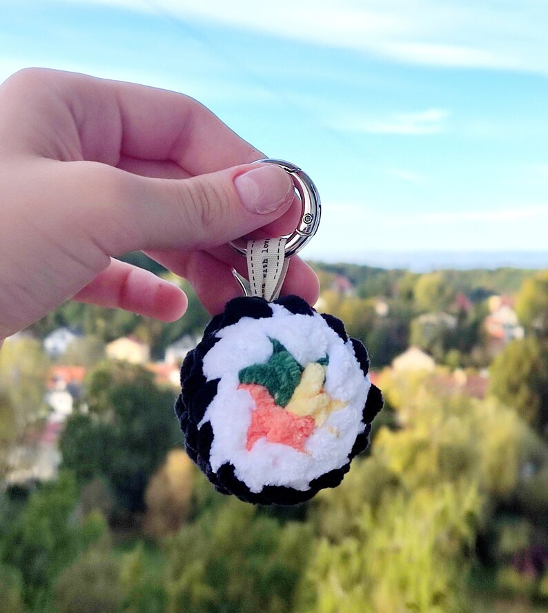 Amigurumi Crochet Sushi Keychain - Etsy