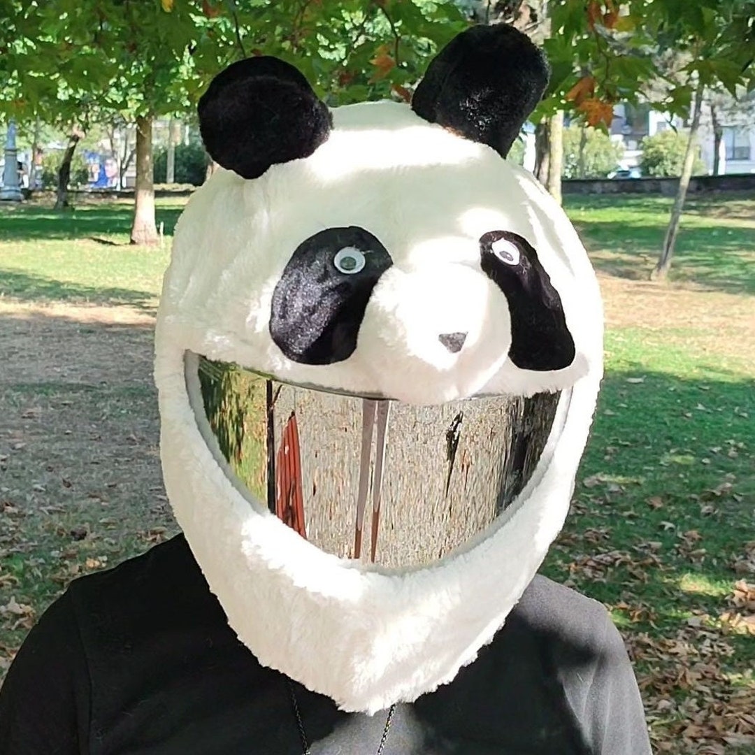 Panda Helmet Cover, Motorcycle Helmet Accessory, Helmet Cover, Helmet ...
