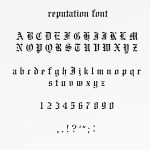 Reputation Font SVG and PN'G Taylor Swift Eras Tour - Etsy