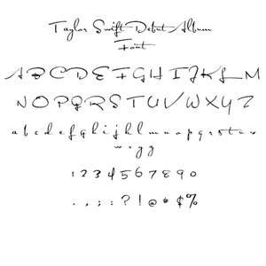 Taylor Swift Debut Font SVG and PNG Debut Album Eras Tour Our Song Tim ...