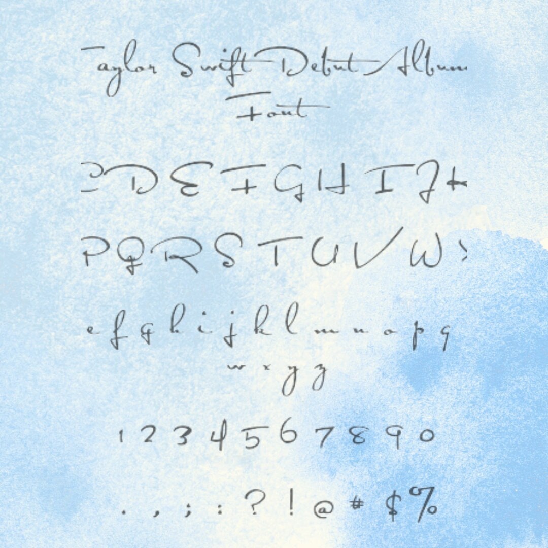 Taylor Swift Debut Font SVG and PNG Debut Album Eras Tour Our Song Tim ...