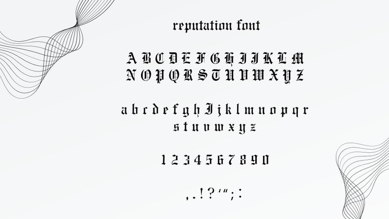 Reputation Font SVG and PN'G Taylor Swift Eras Tour - Etsy