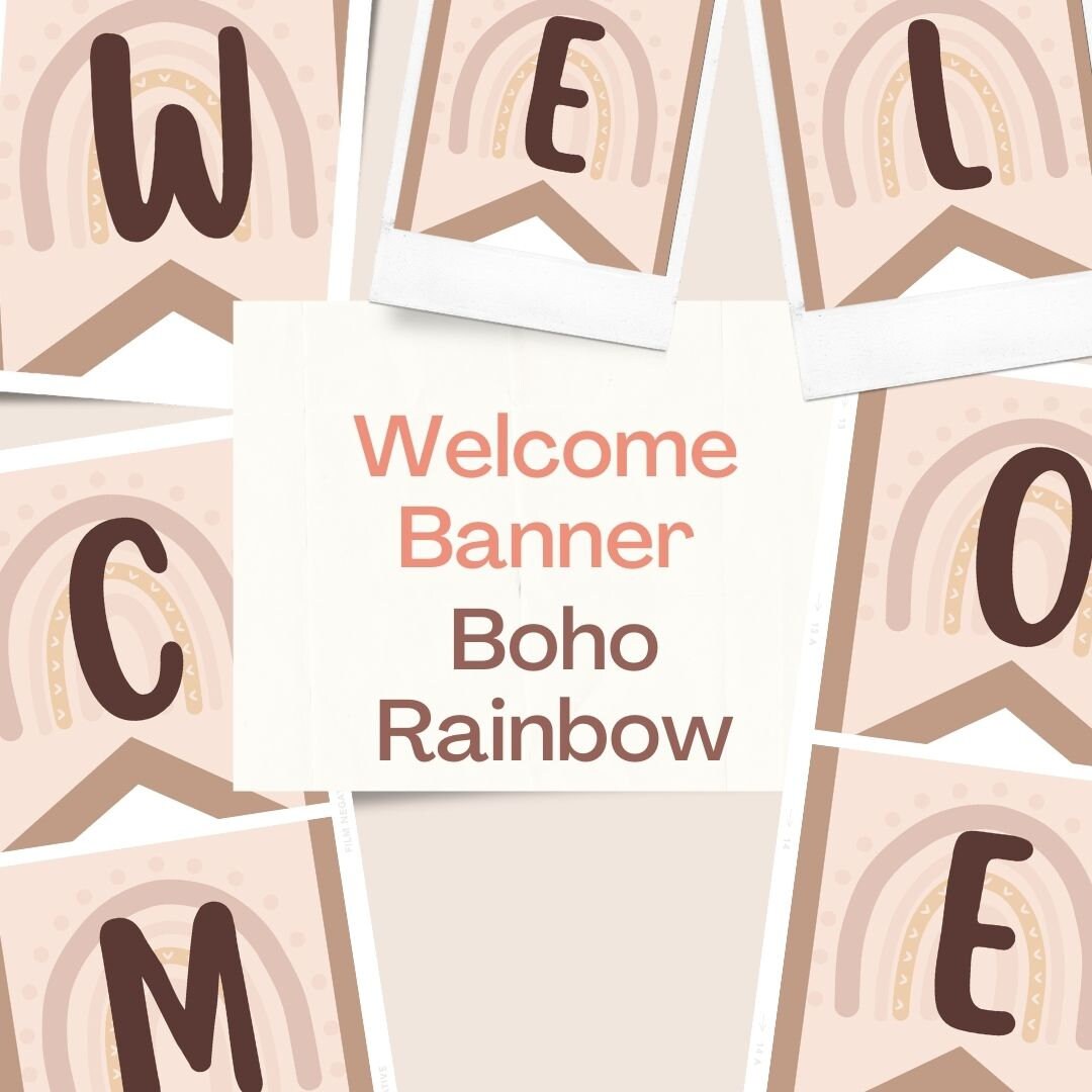 Boho Rainbow Welcome Banner - Etsy