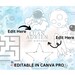 Space Theme Birthday Party Coloring Placemat for Kids Editable Template ...