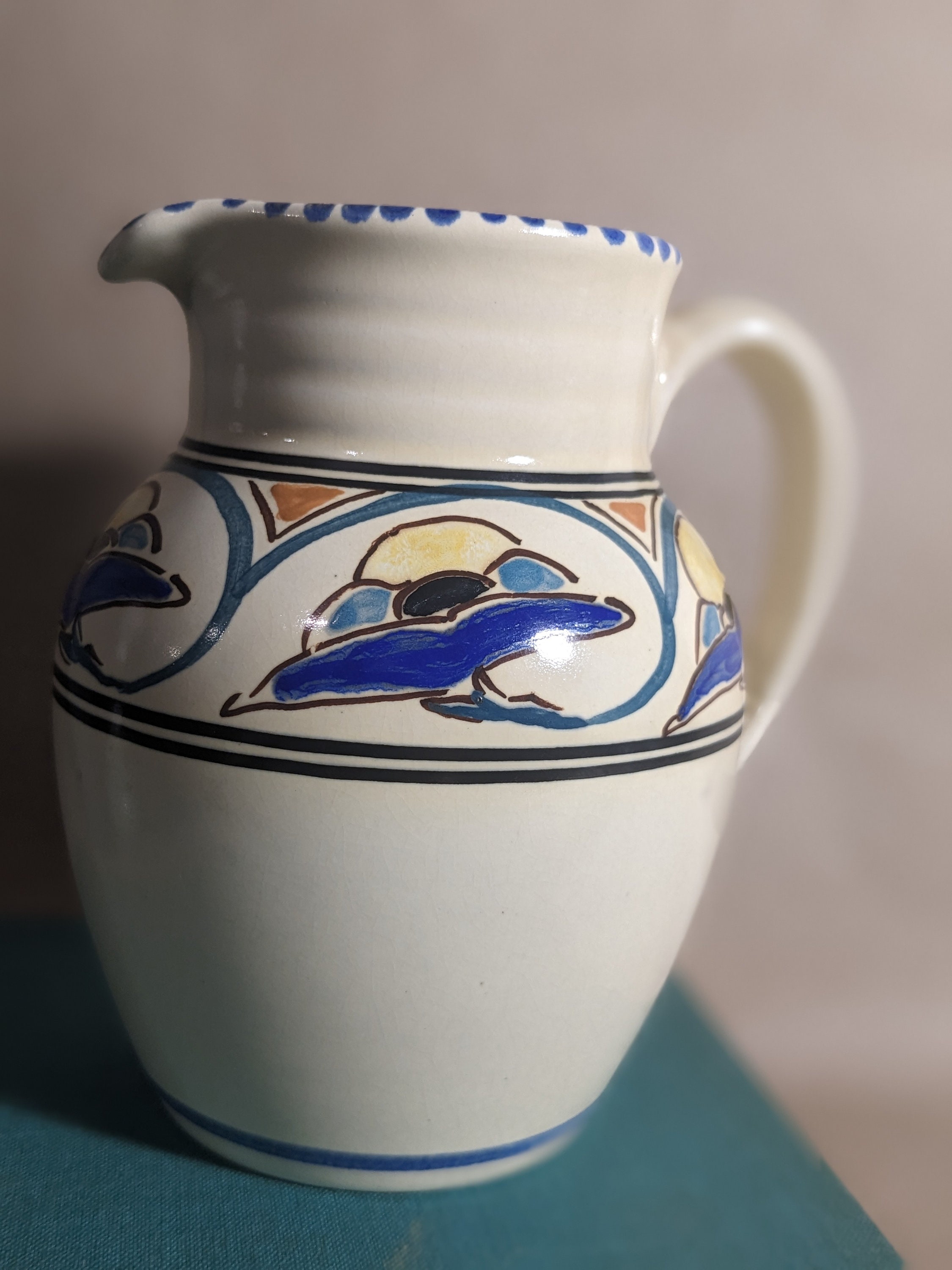 Honiton Devon Pottery Milk Jug Art Deco Design - Etsy UK