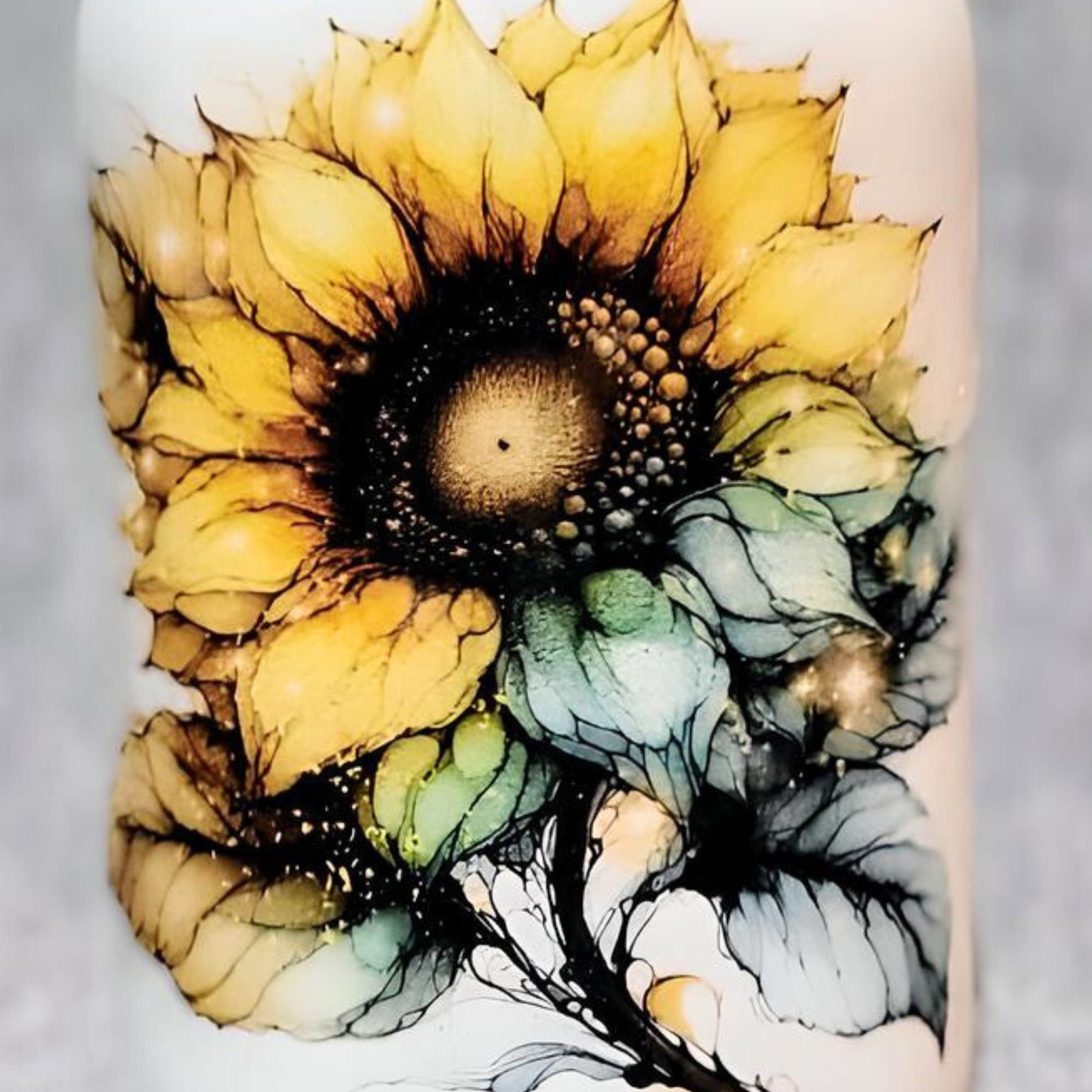 Handcrafted Ombre Sunflower Decoupaged Mason Jar - Floral Home Decor ...