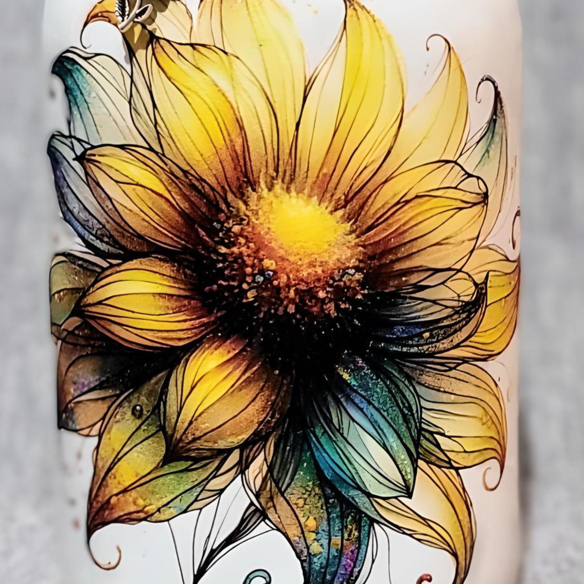 Handcrafted Ombre Sunflower Decoupaged Mason Jar - Floral Home Decor ...
