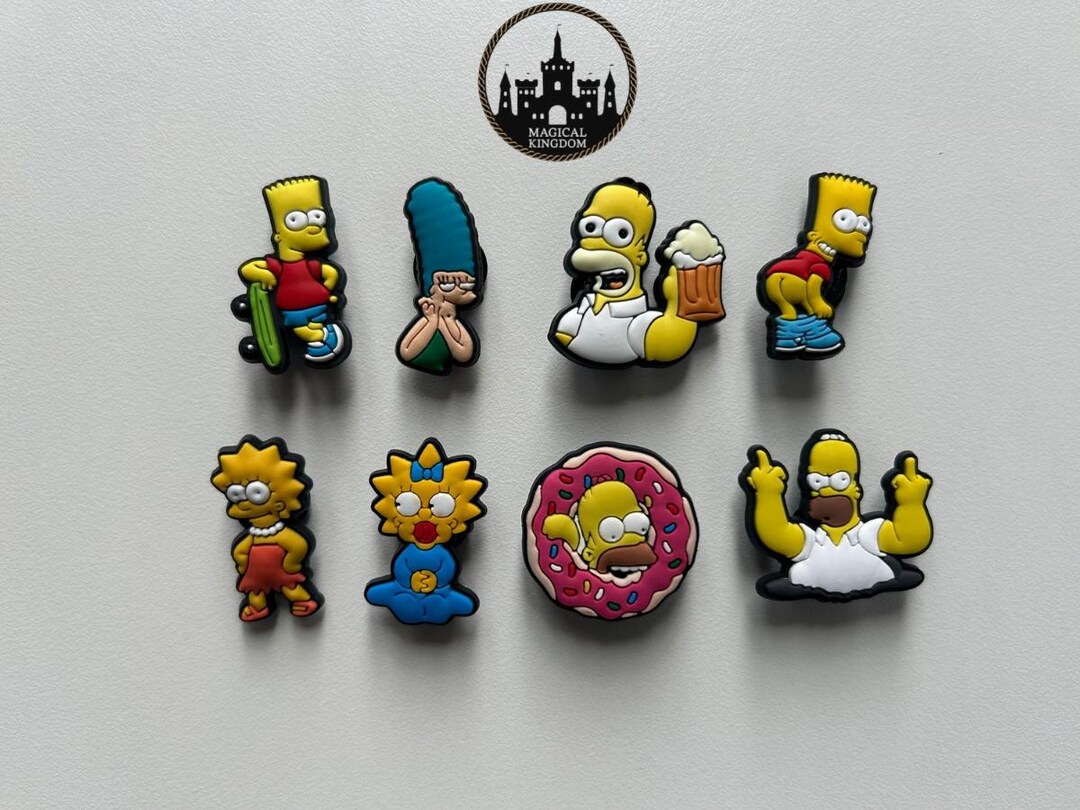 Simpsons Style Selection of Croc Charms, Shoe Charms, Jibbitz, Bracelet ...