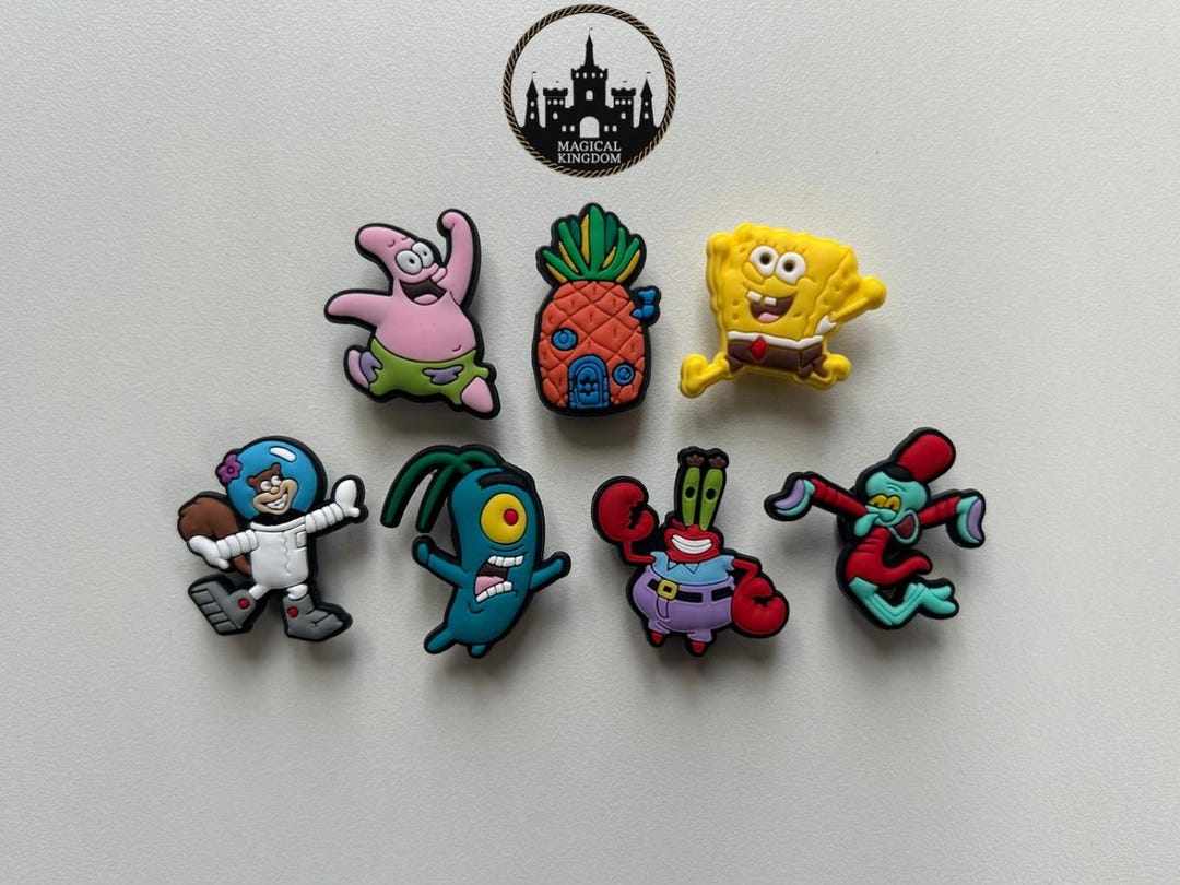 Spongebob Character Style Selection of Croc Charms, Shoe Charms ...