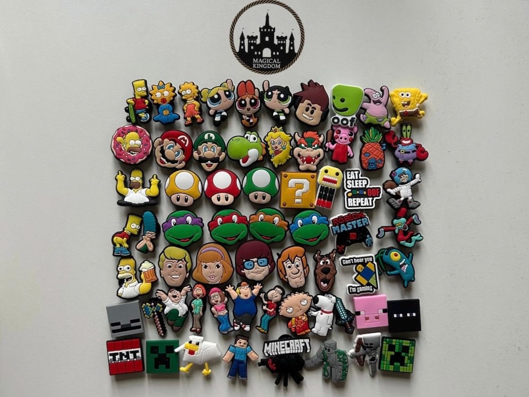 Gamer Character Style Selection of Shoe Charms, Croc Charms, Bracelet ...
