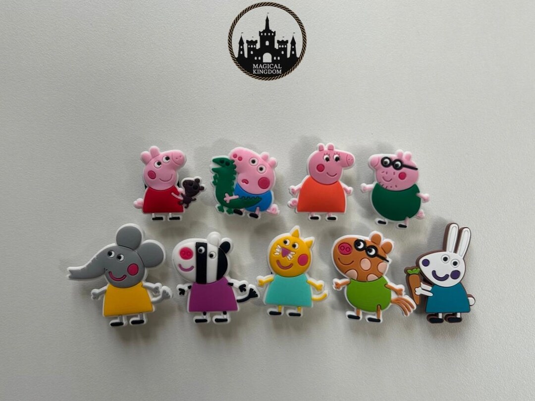 Peppa Character Style Selection of Croc Charms, Shoe Charms, Jibbitz ...