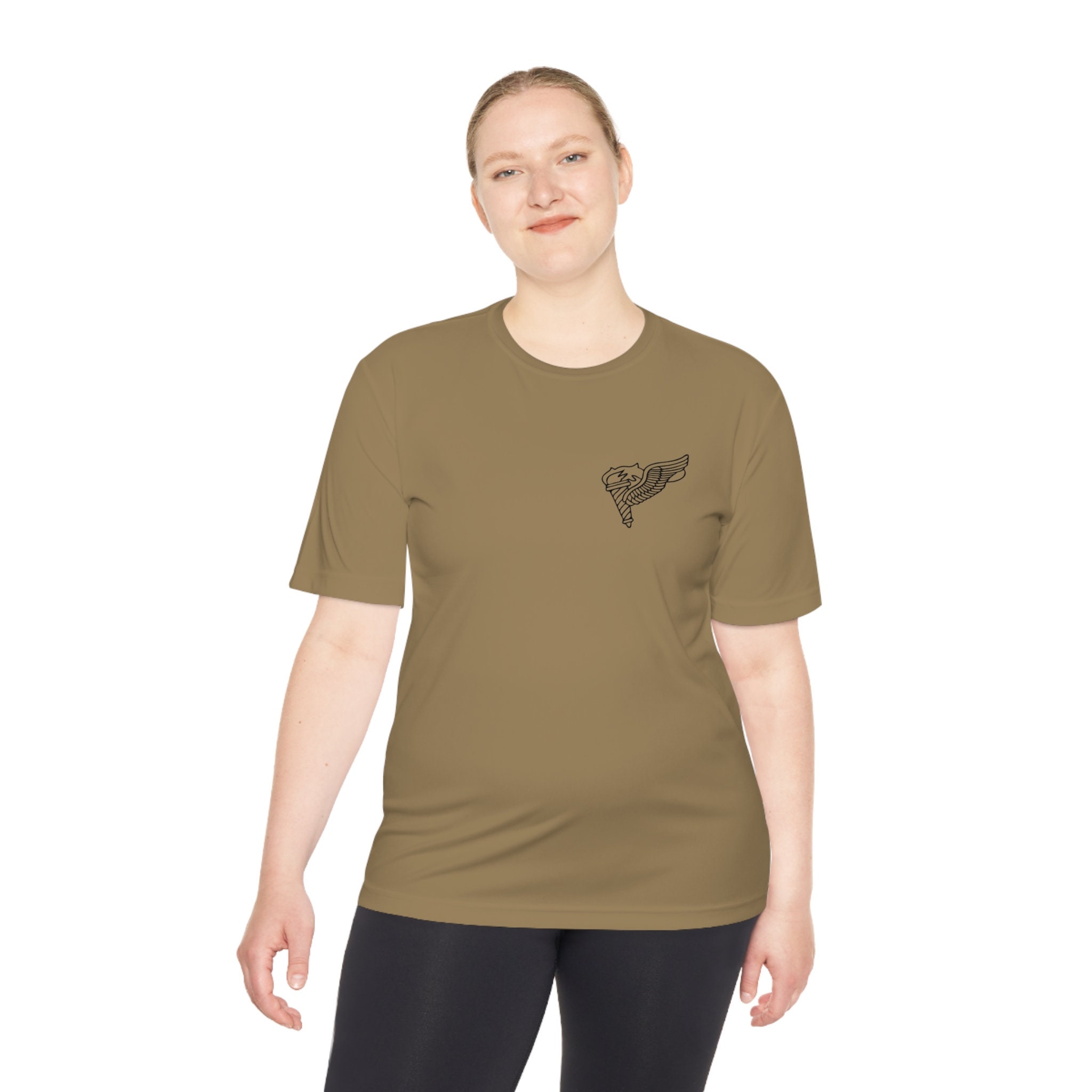 US Army Pathfinder Badge Line Art on Coyote Shirt Unisex Moisture ...