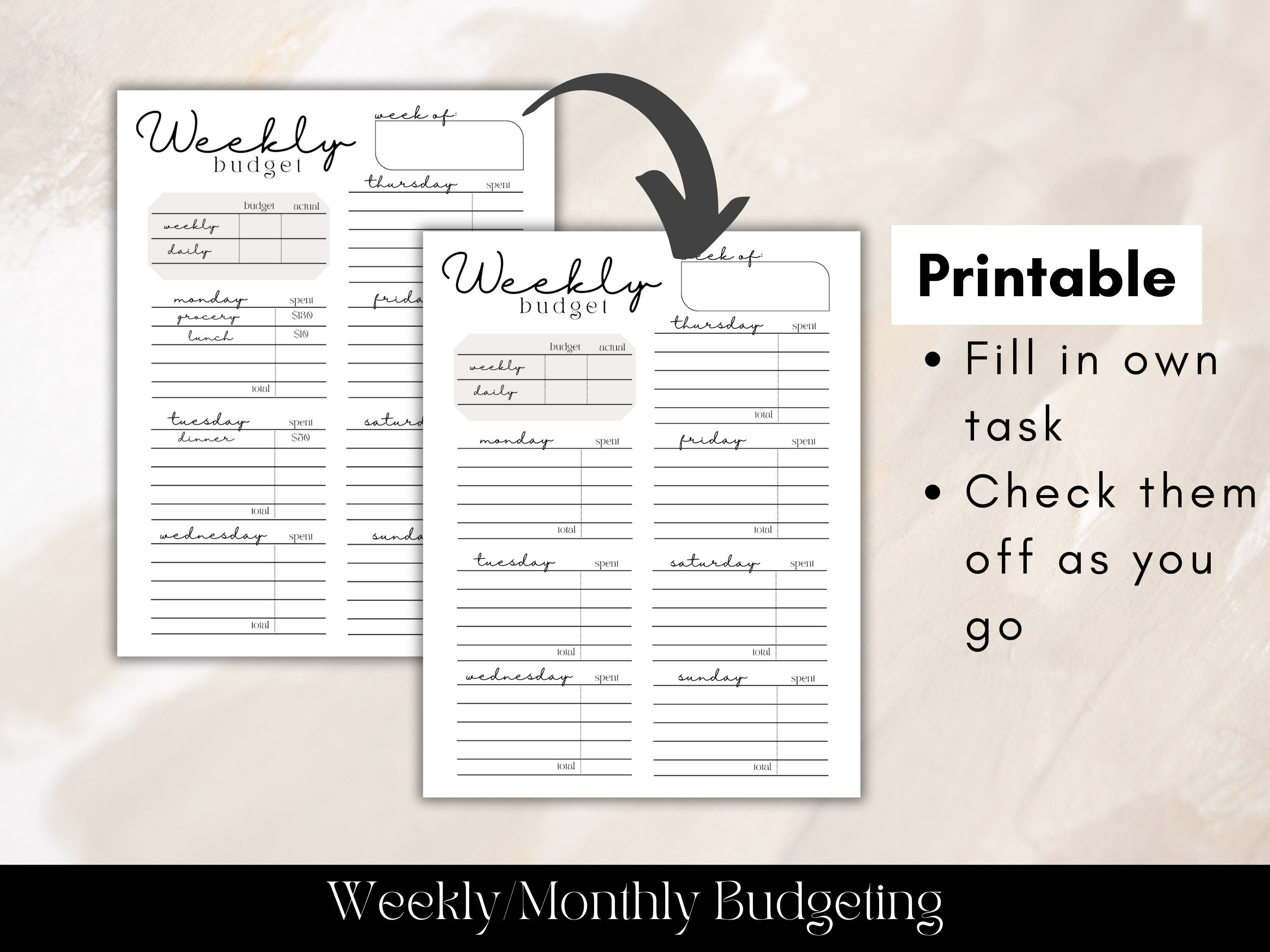 Minimalistic Cleaning Checklist, Routine Chart, ADHD Digital Planner ...