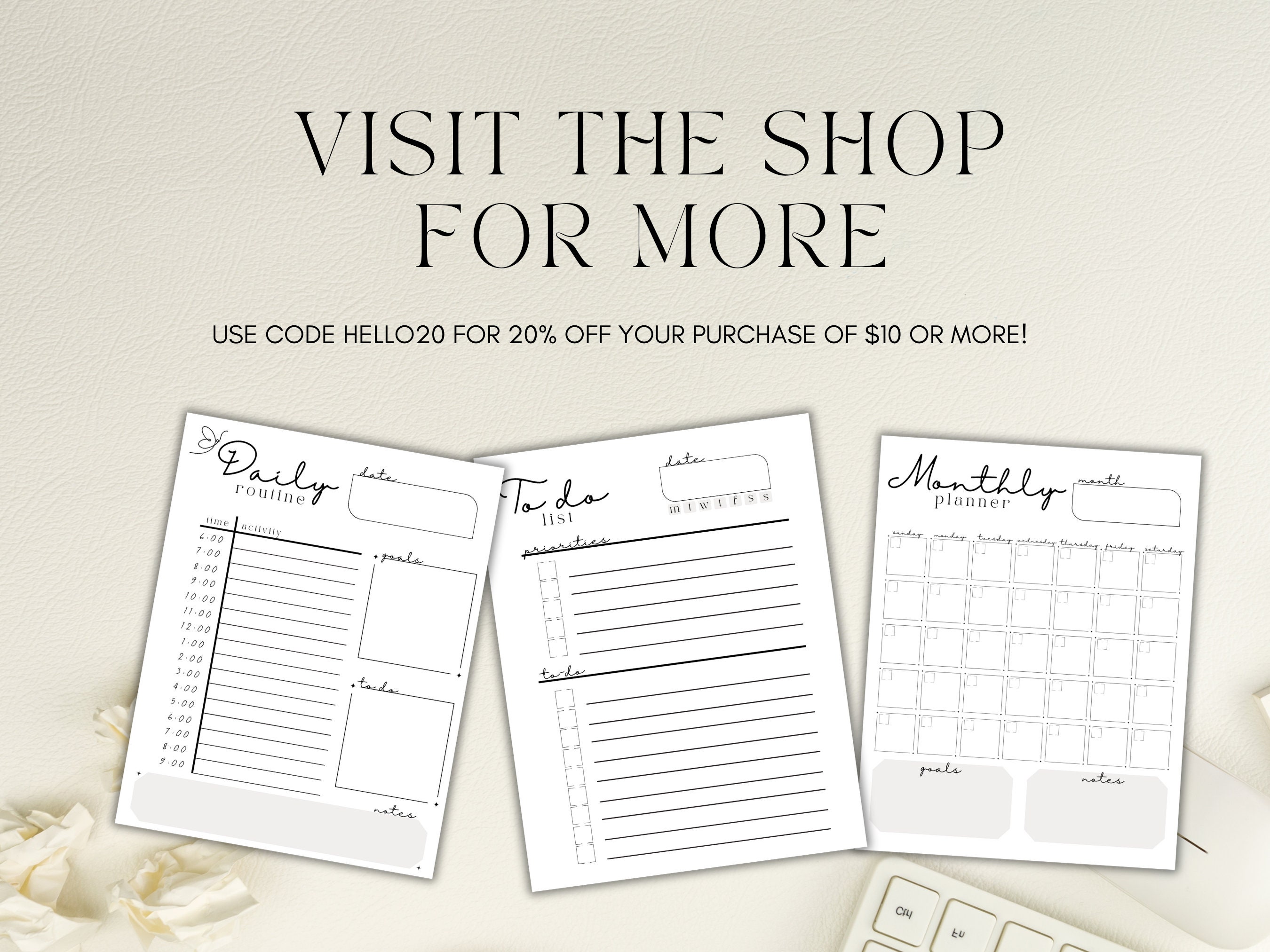 Minimalistic Cleaning Checklist, Routine Chart, ADHD Digital Planner ...