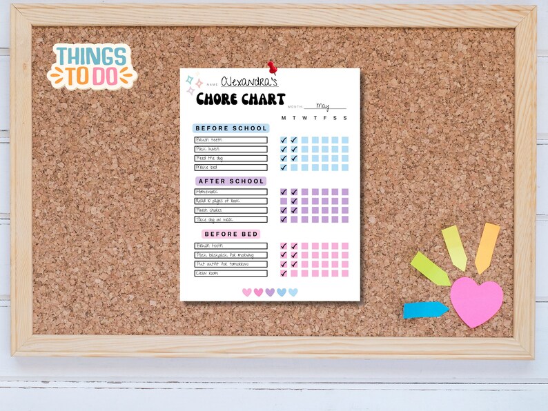 Habit Tracker, Printable Before & After Kids Chore Checklist, Habit ...