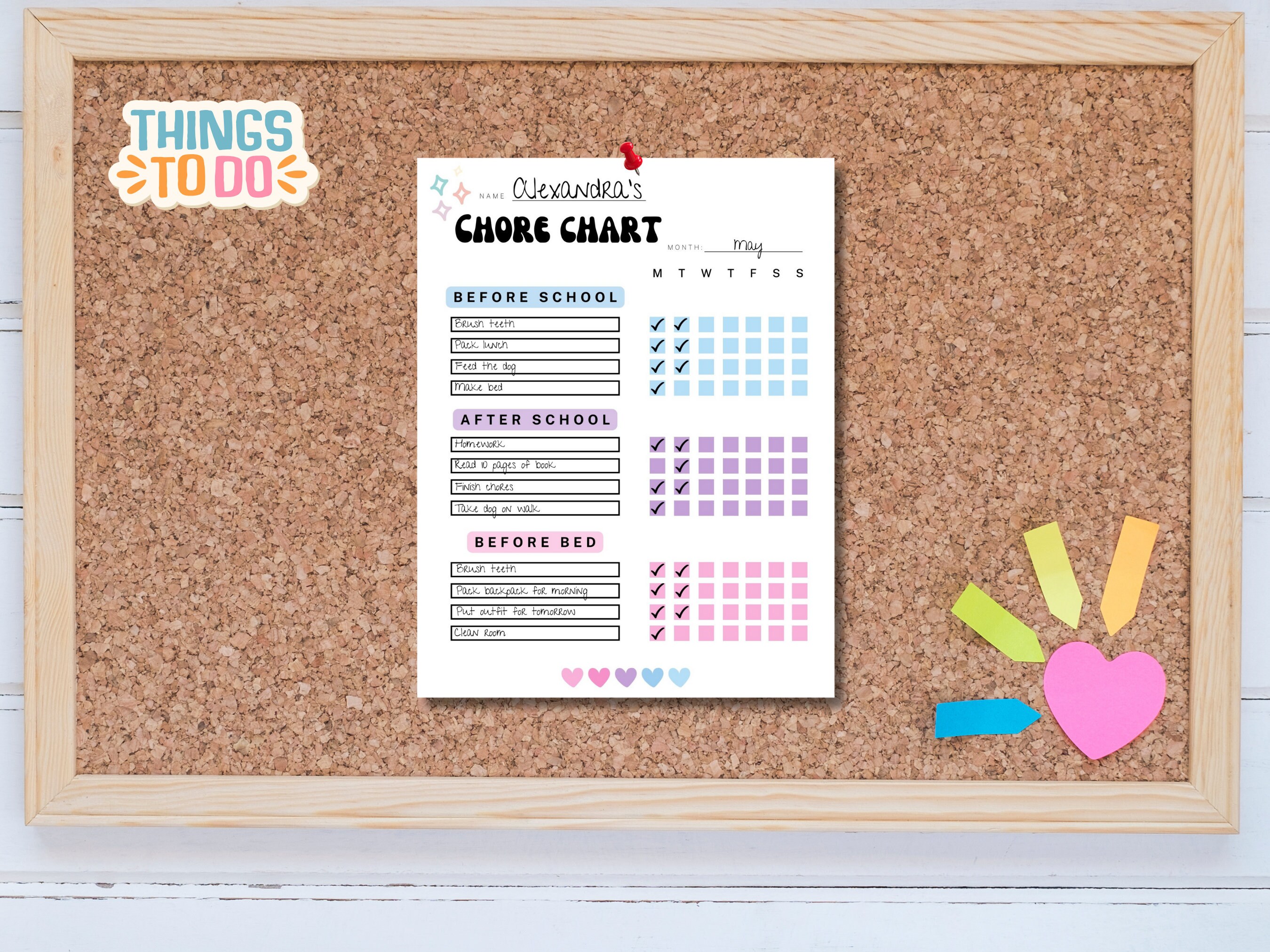 Habit Tracker, Printable Before & After Kids Chore Checklist, Habit ...