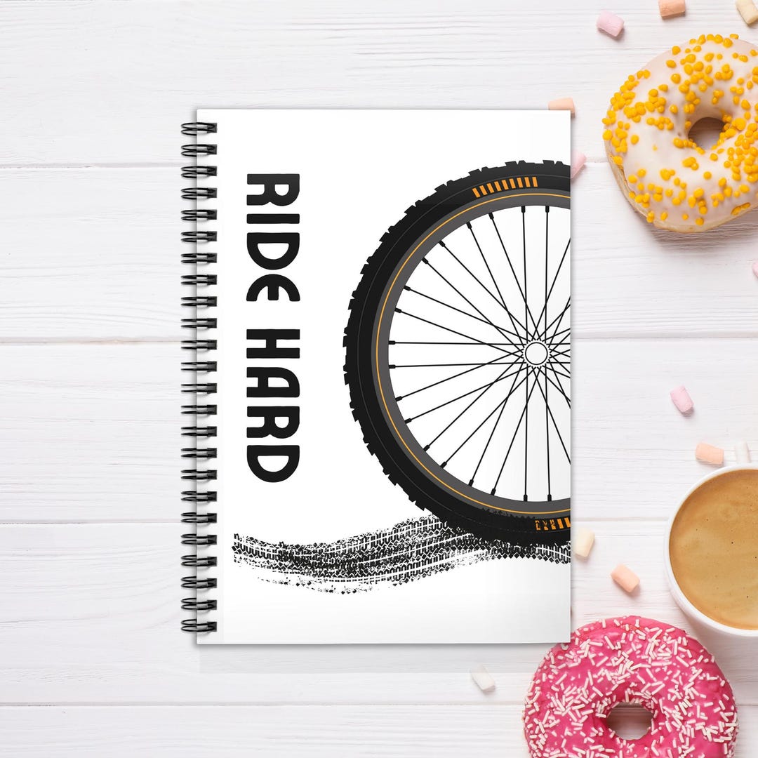 Ride Hard Spiral Notebook, Perfect for Cyclists, Journal for Adventures ...