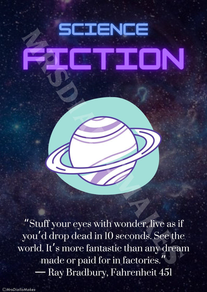 Literary Genre Posters DIGITAL PRINTS - Etsy