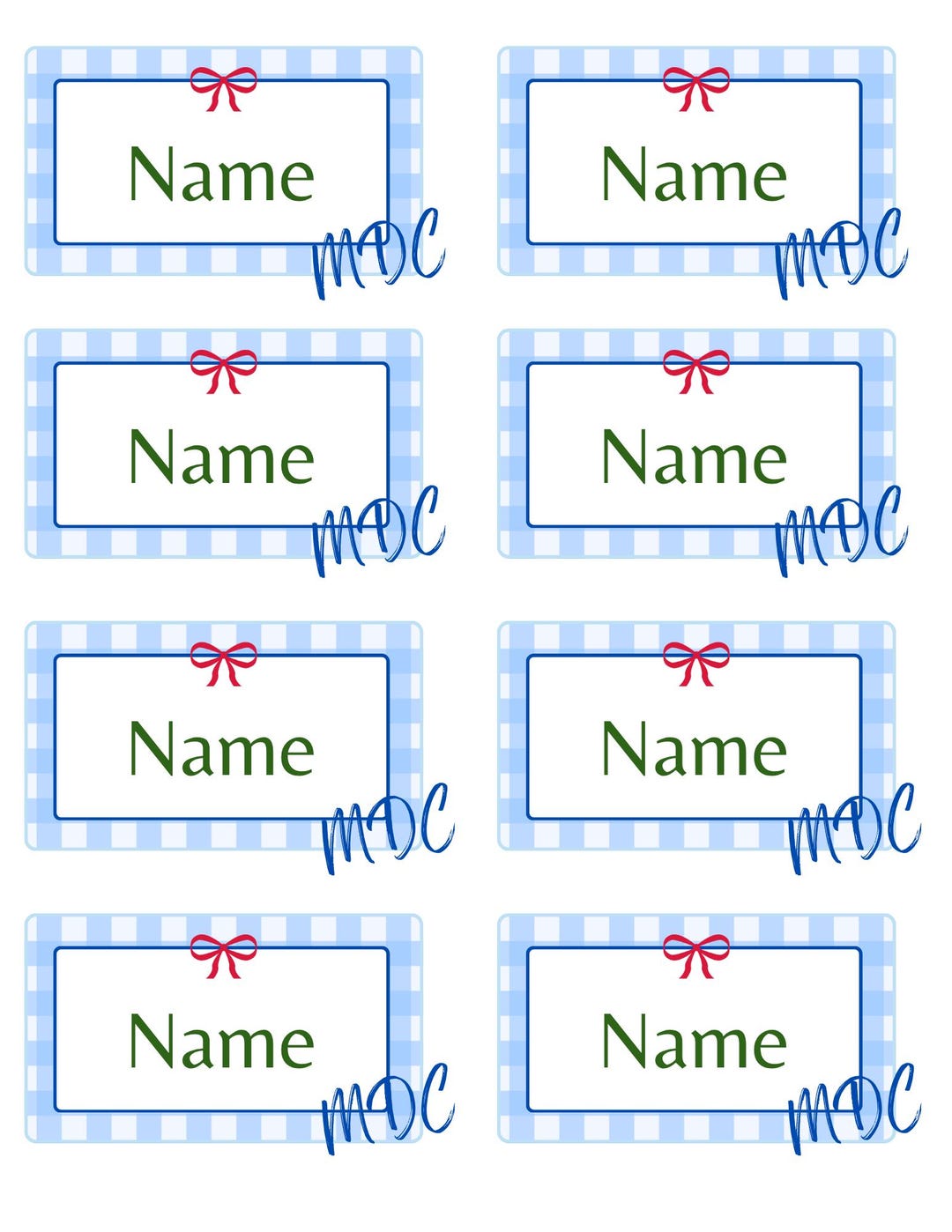 Name Place Cards / Name Tags - Etsy