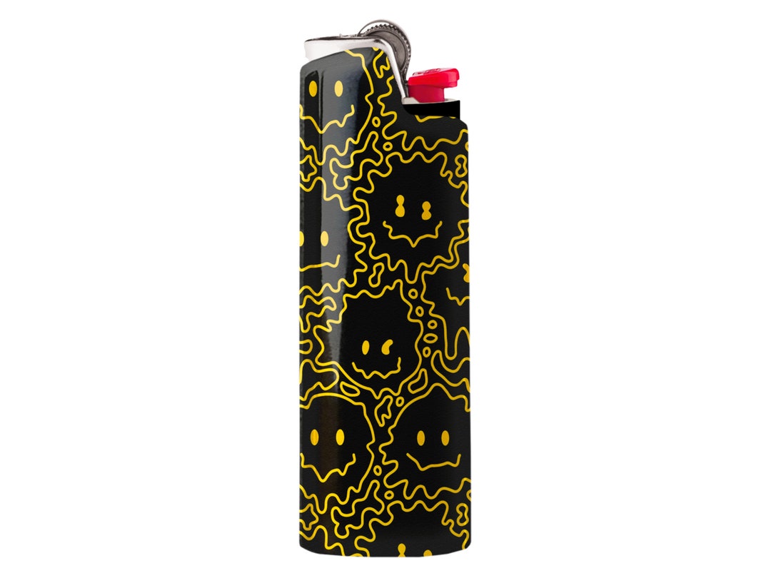 Black and Yellow Smileys Lighter Case - Etsy