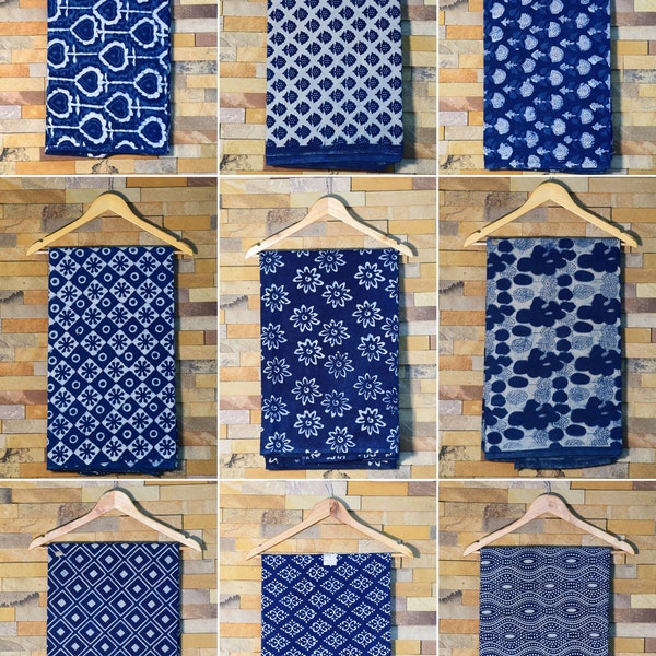 Indigo Print Fabric - Etsy