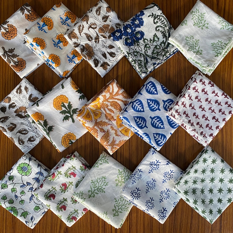 Block Print Napkins - Etsy