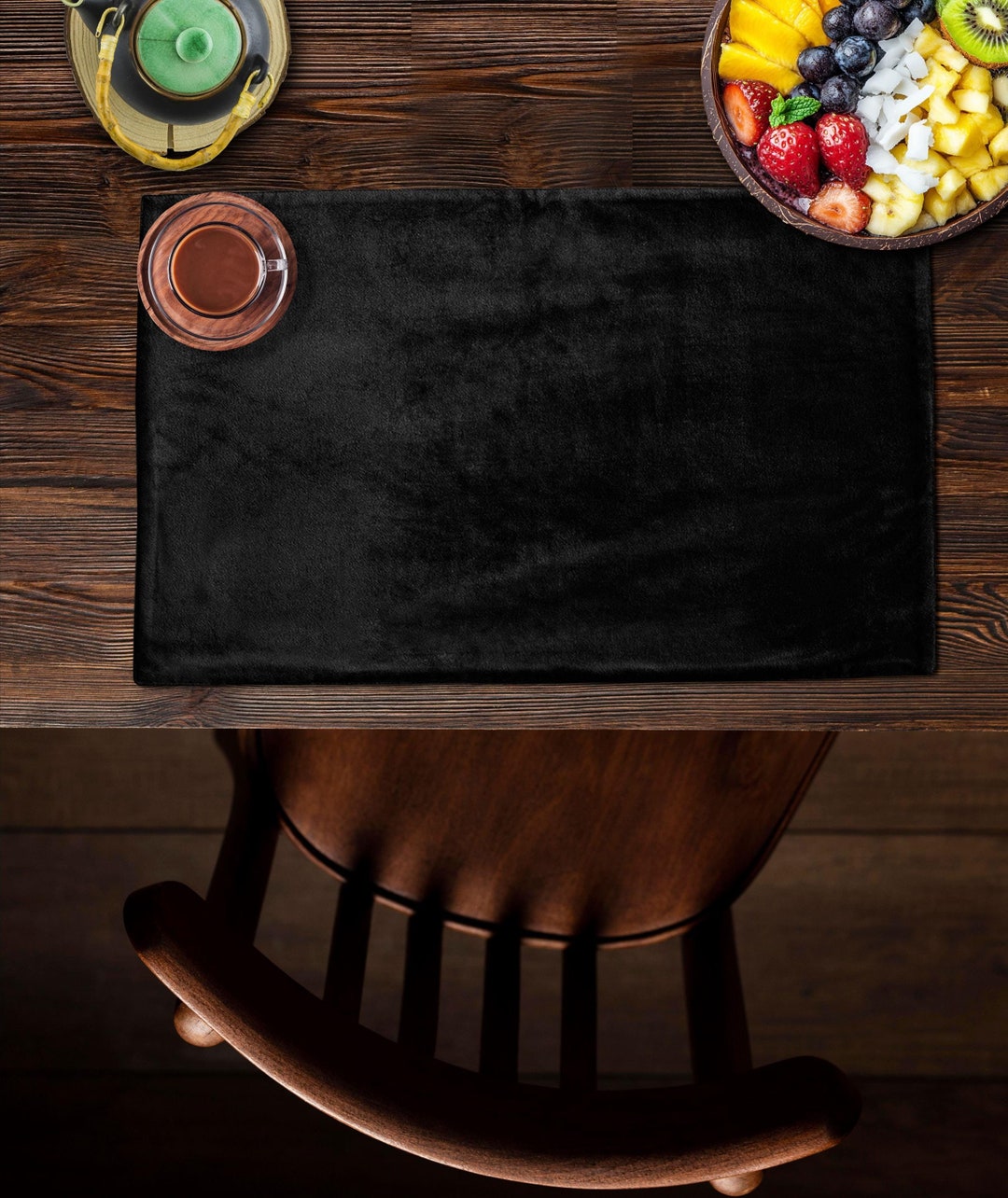 Cotton Velvet Placemats Set, Soft Washable Dining Table Mats, Customize ...