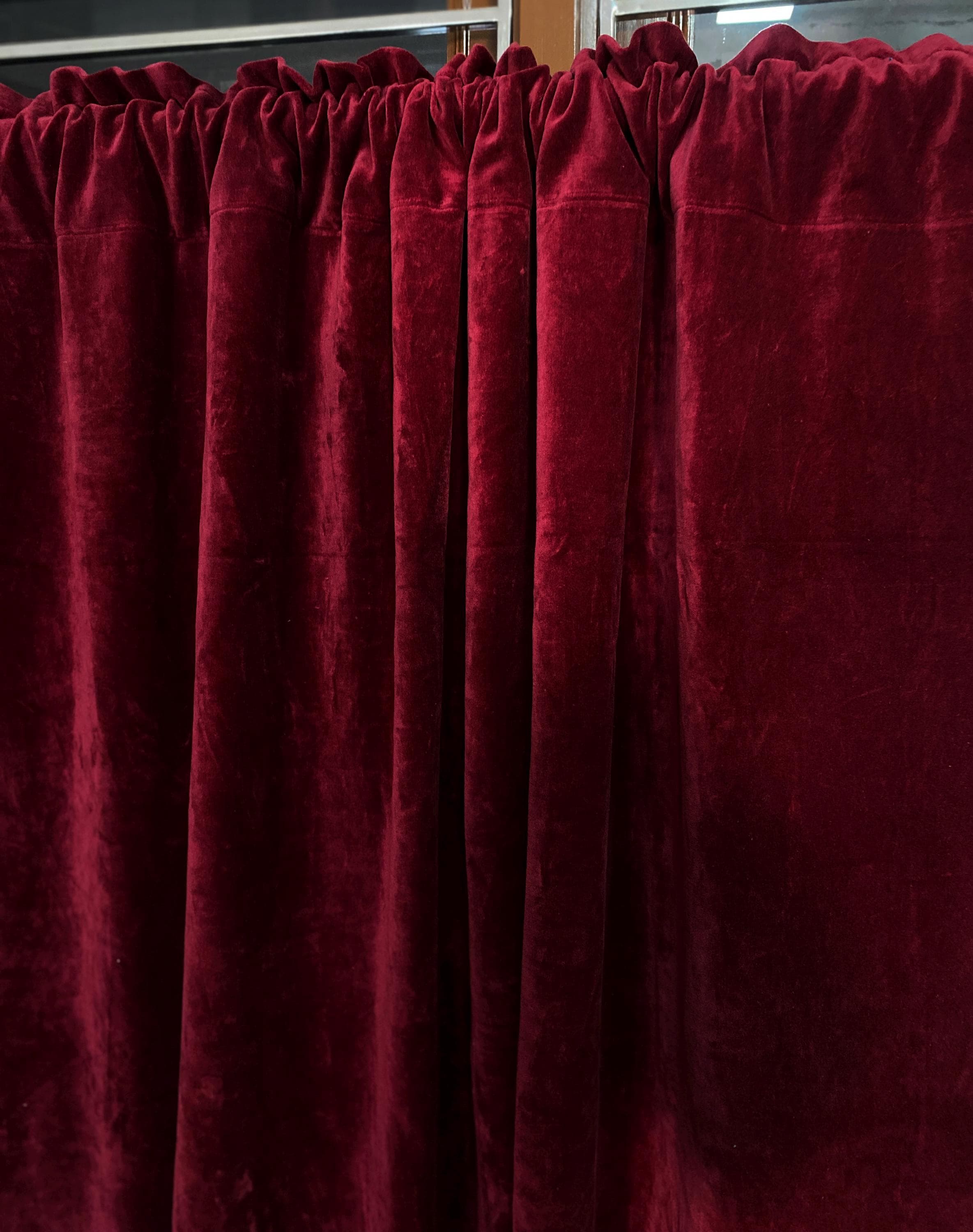 Crushed Velvet Blackout Curtain Panel – Luxury Drapes, Light-blocking ...
