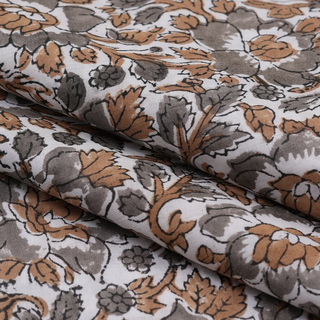 Artisan Hand Block Print Fabric by the Yard, DIY Sewing Material, Boho ...