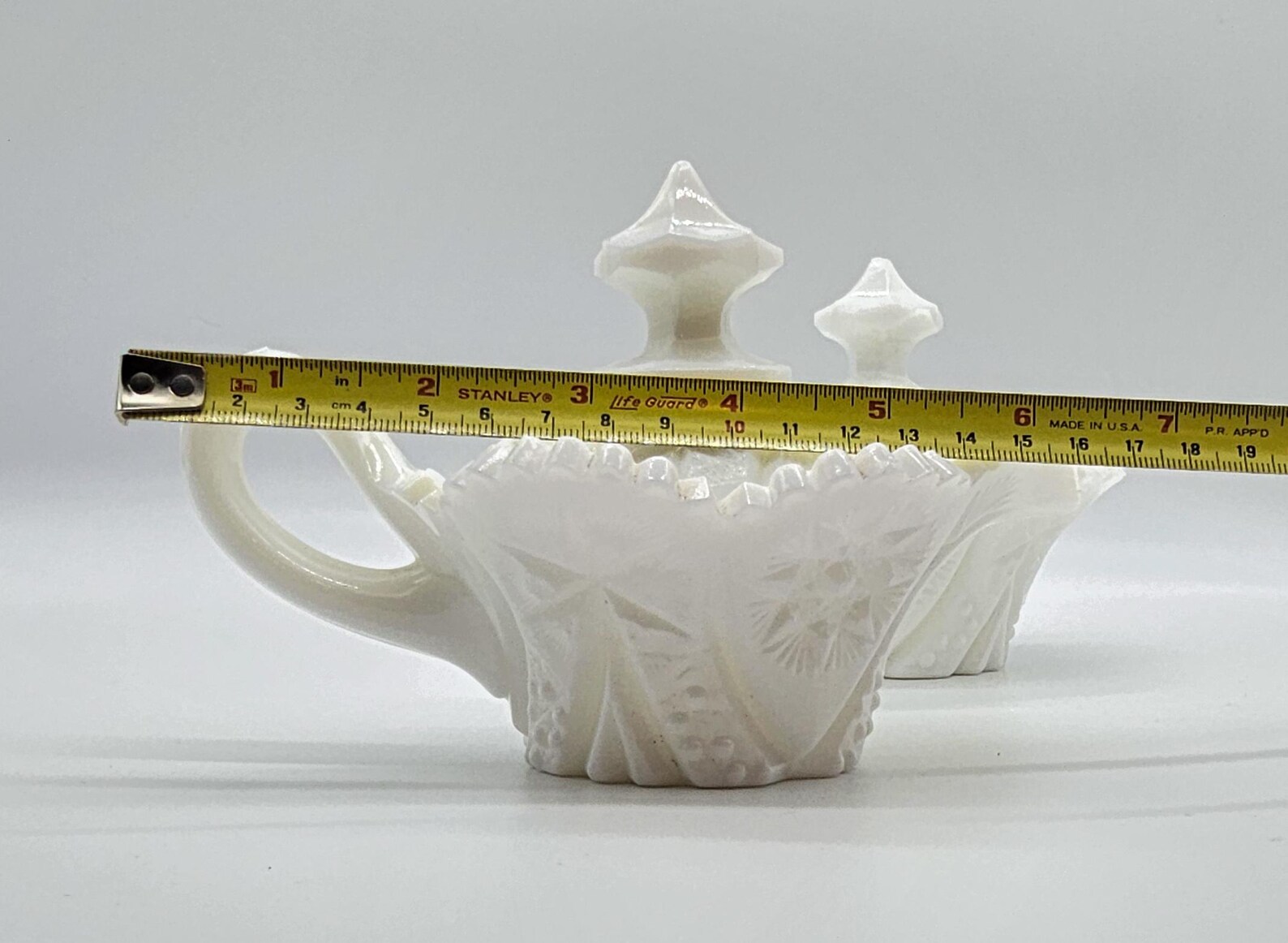 Yutec Milk Glass by Kemple - Lidded Sugar and Creamer Set, White Milk ...