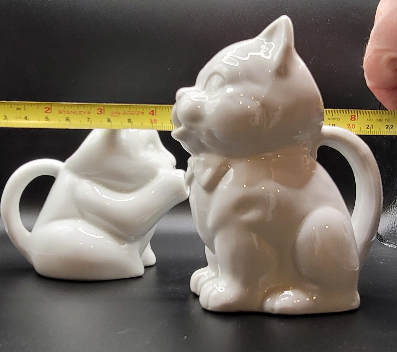 Set of 2, Kitty Cat Pals Cream Pitchers, White Porcelain - Etsy