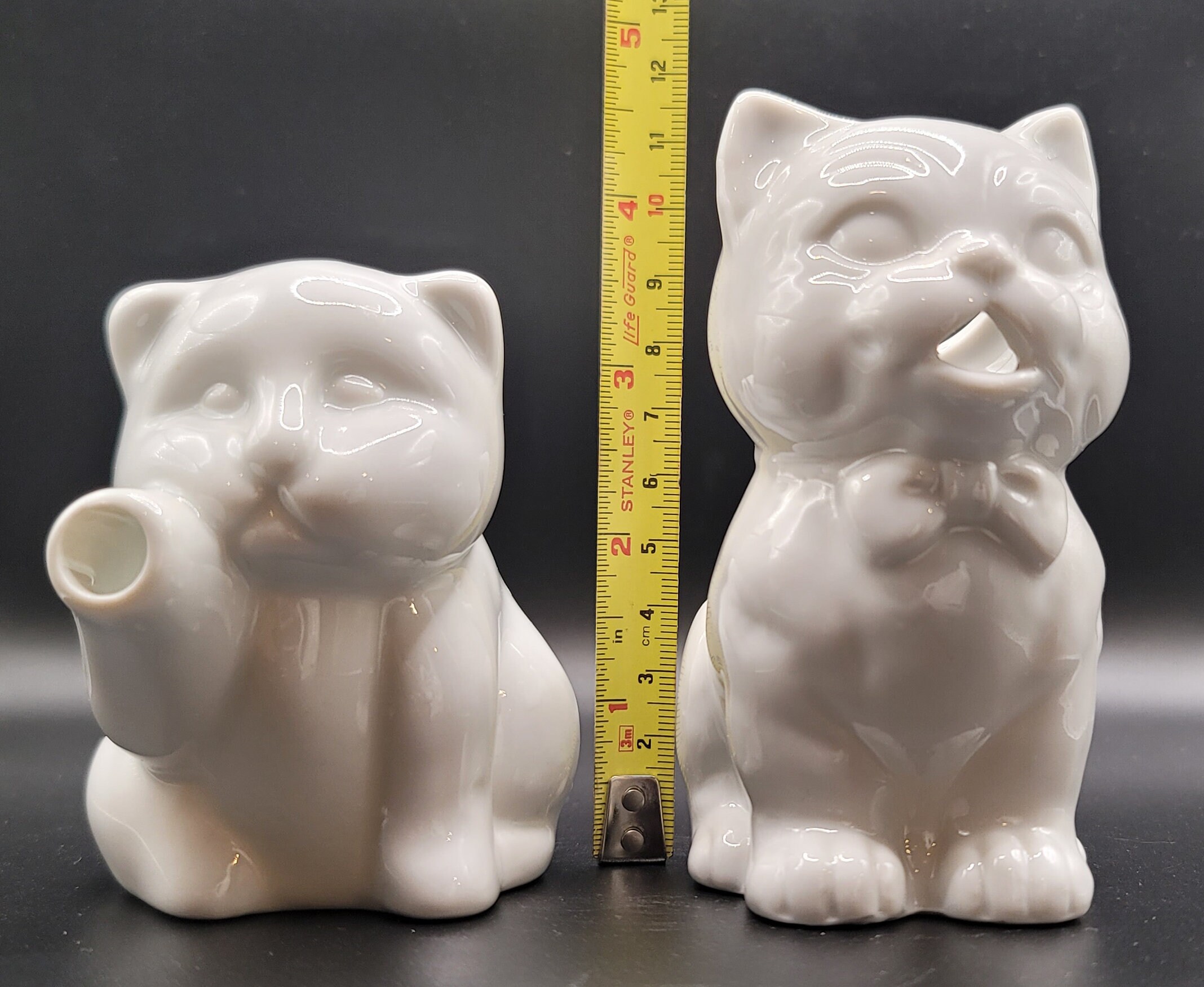 Set of 2, Kitty Cat Pals Cream Pitchers, White Porcelain - Etsy